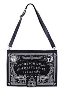 re style gothic ouija board occult spirit board handbag, black