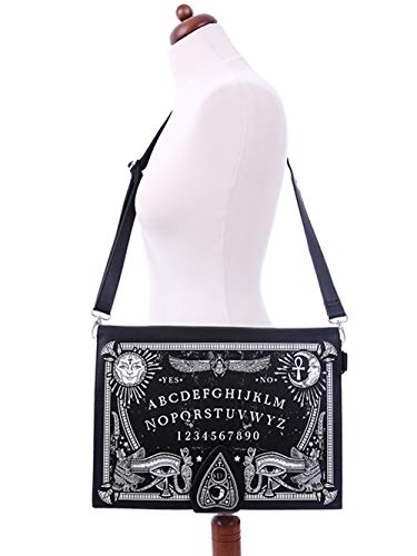 RE Style Gothic Ouija Board Occult Spirit Board Handbag, Black