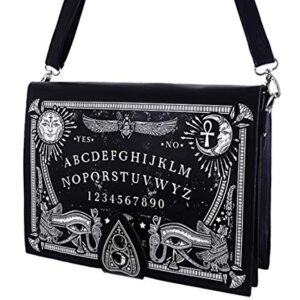 RE Style Gothic Ouija Board Occult Spirit Board Handbag, Black