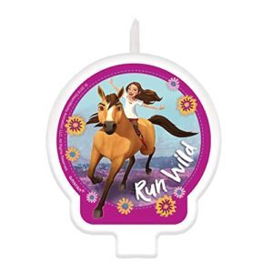 spirit riding free birthday candle – 2 2/5″ x 2 3/5″, 1 pc