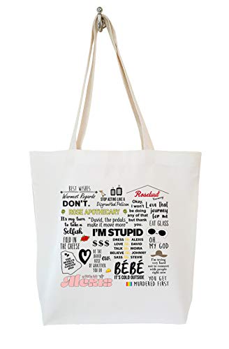 Why Z I'm Stupid Eat Glass TV Quotes Calico Tote Bag Gifts, Natural-cream, Medium