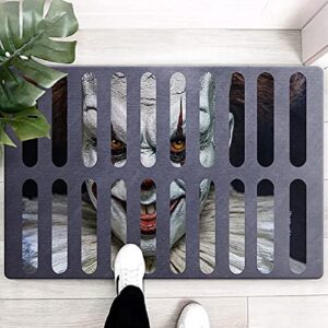 3d stereo vision clown door mat living room bedroom coffee table mat generic halloween carpet （15.6×23.6 inch）(color2)