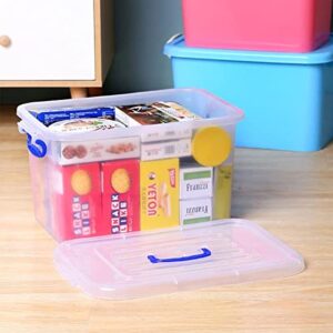 SHSYCER Storage Bin-5Pack,6.5L/6qt Plastic Storage Bins with Lids,50% Thicker Than Other Storage Containers with Lid,Clear Storage Latch Box,Storage Organizing Container with Latching Handle and Lids