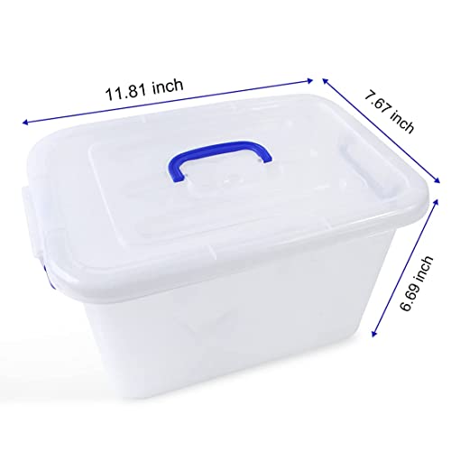 SHSYCER Storage Bin-5Pack,6.5L/6qt Plastic Storage Bins with Lids,50% Thicker Than Other Storage Containers with Lid,Clear Storage Latch Box,Storage Organizing Container with Latching Handle and Lids