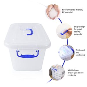 SHSYCER Storage Bin-5Pack,6.5L/6qt Plastic Storage Bins with Lids,50% Thicker Than Other Storage Containers with Lid,Clear Storage Latch Box,Storage Organizing Container with Latching Handle and Lids