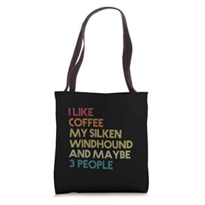 silken windhound dog owner gift coffee quote vintage retro tote bag