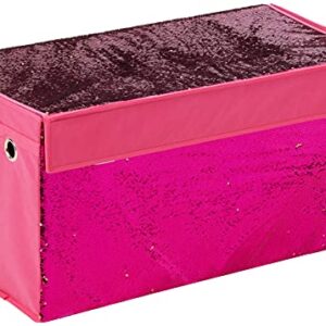 Urban Shop Sequin Storage Trunk, Pink