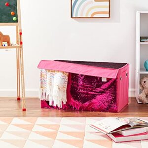 Urban Shop Sequin Storage Trunk, Pink