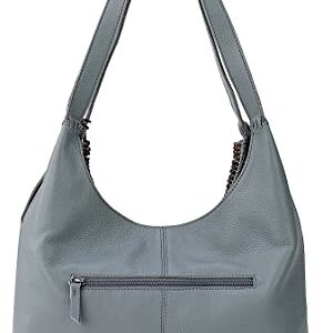 The Sak Huntley Leather Hobo Dusty Blue Crochet One Size