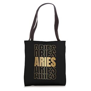 zodiac aries tote bag