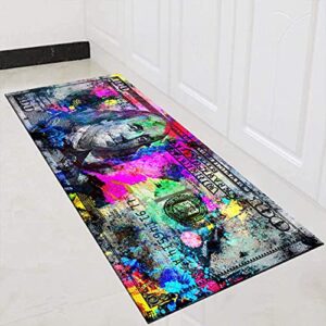 GUBIYU Modern Bathroom Rug Home Decor Carpet Runner Rugs Dollars Printed Carpet One Hundred Dollar 100 Bill Money Rug Carpets Floor Mat Kitchen Rug Toilet Anti-Slip Large Rug Floor Mat 24x59Inches