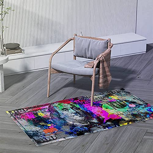 GUBIYU Modern Bathroom Rug Home Decor Carpet Runner Rugs Dollars Printed Carpet One Hundred Dollar 100 Bill Money Rug Carpets Floor Mat Kitchen Rug Toilet Anti-Slip Large Rug Floor Mat 24x59Inches