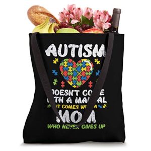 Autism Doesnt Come With Manual Mom Awareness Mama Women Tote Bag