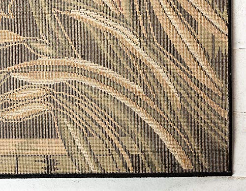 Unique Loom Barnyard Collection French Country Inspired Cottage Rooster Design Area Rug (2' 0 x 8' 0 Runner, Black/Ivory)