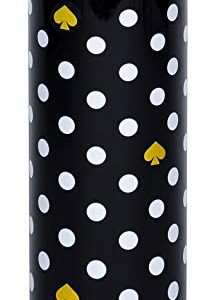 Kate Spade New York 16 Ounce Insulated Travel Mug with Lid, Black Double Wall Thermal Tumbler for Coffee/Tea, Polka Dots