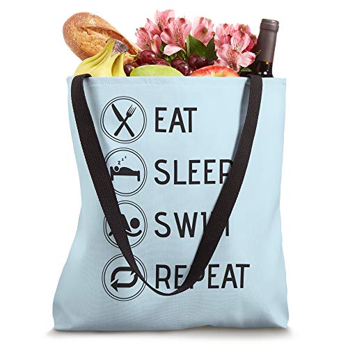 Eat Sleep Swim Repeat Cool Boys Girls Swimming Gift Swimmer Tote Bag