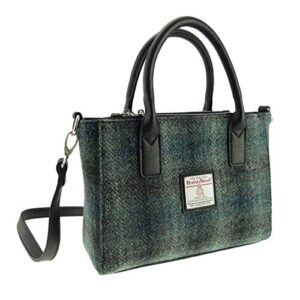 women’s harris tweed small tote bag brora (moss green)