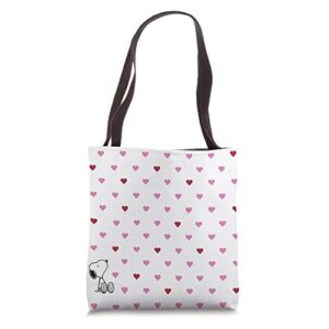 peanuts snoopy hearts tote bag