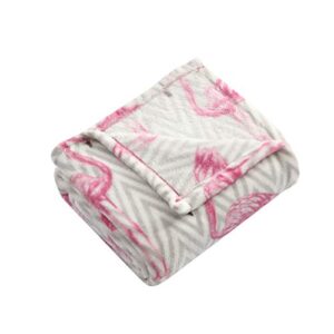 Morgan Home Fashions Luxury Bright Throw Blanket 2 Sizes- Soft, Lightweight, Cozy and Warm for Use All Year Round and Any Season (Flamingo, 50x60)