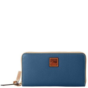 dooney & bourke pebble grain large zip around wristlet wallet