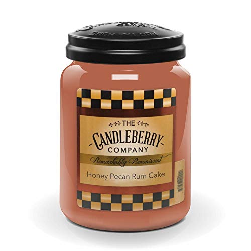 Candleberry Candles | Honey Pecan Rum Cake | Strong Fragrances for Home | Hand Poured in The USA | Highly Scented & Long Lasting | Large Jar 26 oz