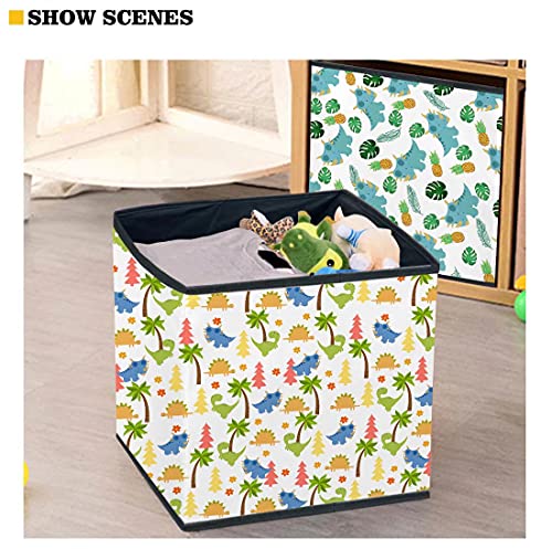 AFPANQZ Purple Butterfly Storage Bins Storage Cubes, 13x13x13 Collapsible Storage Boxes Containers Organizer Baskets for Nursery Office Closet Shelf