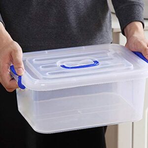 9 Quart Clear Storage Latch Bins with Lids/Handle, Plastic Clear Stackable Box, 9-Liter (2 Pack)