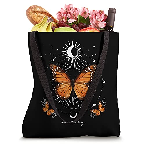 Monarch Butterfly Celestial Butterfly Sun Moon Phase Magical Tote Bag