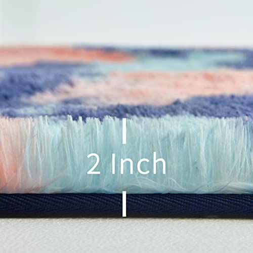 Strail Modern Bedroom Rug 5x8 Feet, Cozy Fur Living Room Rug, Large Rug 60x96 Inches, Gorgeous Living Room Carpet, Super Soft Faux Fur Area Rug for Dormitory/Kids Room/Playroom/Nursery/Den