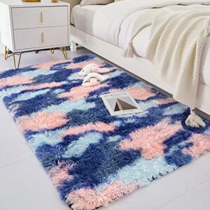 Strail Modern Bedroom Rug 5x8 Feet, Cozy Fur Living Room Rug, Large Rug 60x96 Inches, Gorgeous Living Room Carpet, Super Soft Faux Fur Area Rug for Dormitory/Kids Room/Playroom/Nursery/Den