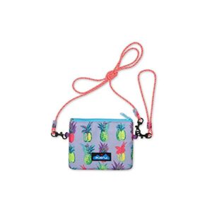 kavu renrose crossbody wallet with rope strap-pineapple pop