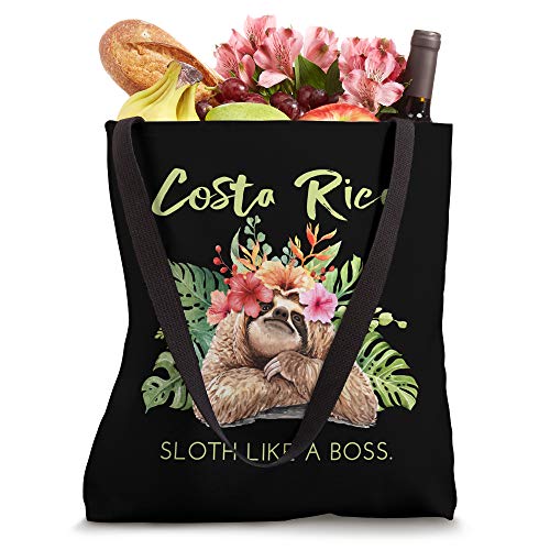 Costa Rica Sloth Like a Boss Vacation Souvenir Tote Bag