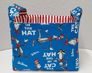 fabric organizer basket bin caddy storage container – dr seuss the cat in the hat