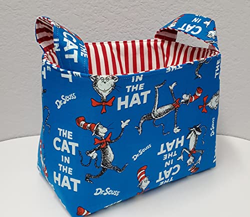 Fabric Organizer Basket Bin Caddy Storage Container - Dr Seuss The Cat in the Hat