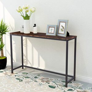 console sofa tables end table computer desk coffee snack console tables for living room or corridor hallway rustic brown color wood