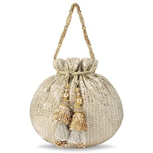 Aheli Indian Potli Bags for Women Evening Bag Clutch Ethnic Bride Purse with Drawstring