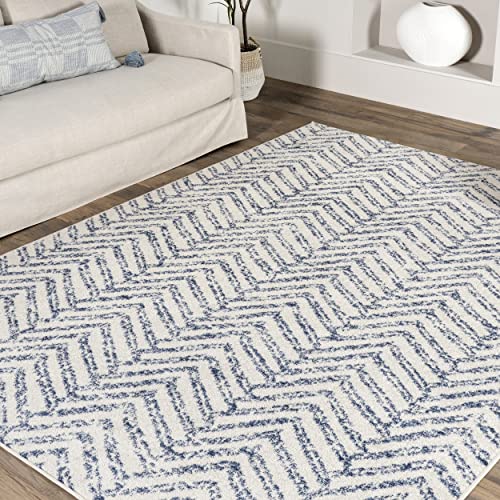 nuLOOM Rosanne Geometric Runner Rug, 2' 6" x 12', Blue