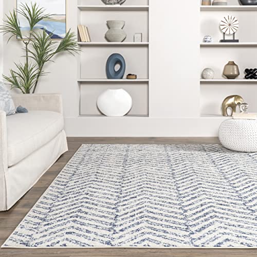 nuLOOM Rosanne Geometric Runner Rug, 2' 6" x 12', Blue