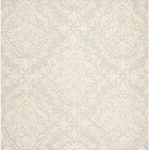 SAFAVIEH Blossom Collection 8' Square Sage/Ivory BLM107C Handmade Premium Wool Living Room Dining Bedroom Area Rug