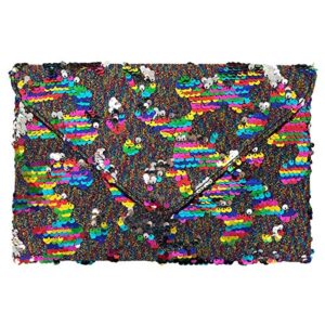 jnb flat sequin envelope clutch,multi