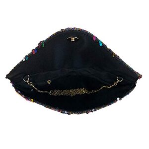 JNB Flat Sequin Envelope Clutch,Multi