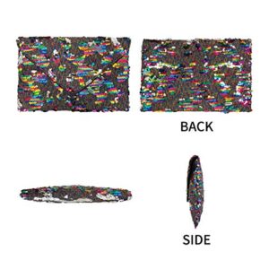 JNB Flat Sequin Envelope Clutch,Multi