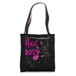 nail boss manicurist gift nail tech artist technician tote bag