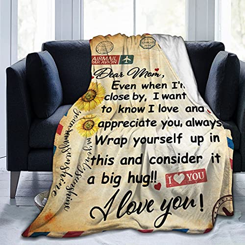 Gifts for Mom Birthday Gifts for Mom from Daughter Son to My Mom Mother Christmas Thanksgiving Mothers Day mom Gifts Fleece Blanket in Home Bed Sofa Chairs