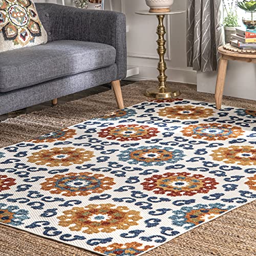 nuLOOM Aurora Transitional Indoor/Outdoor Area Rug, 4' x 6', Multi