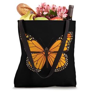 Monarch Butterfly Black Background Tote Bag