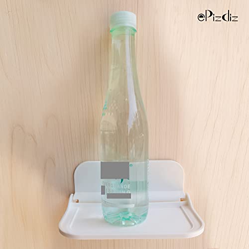 ePizdiz Foldable Plastic Floating Shelf Stick on Wall for Kitchen Bathroom Any Place Extra Storage Needed Wall Mounted Bedside Shelves(2pcs,7inches)