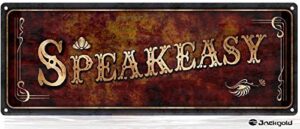 eletina simple fashion speakeasy sign,6×16 inches brown metal sign