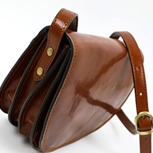 Time Resistance Leather Cross Body Bag for Women Shoulder Bag Messenger Purse