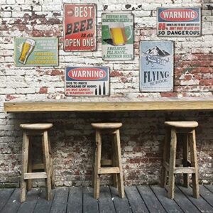 Vintage Metal Tin Signs Warning BBQ Zone Poster Garden Art Wall Hanging 8x12 inch